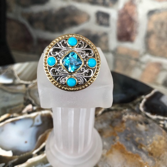 Dallas Prince | Jewelry | Dallas Prince Blue Topazsleeping Beauty Ring ...